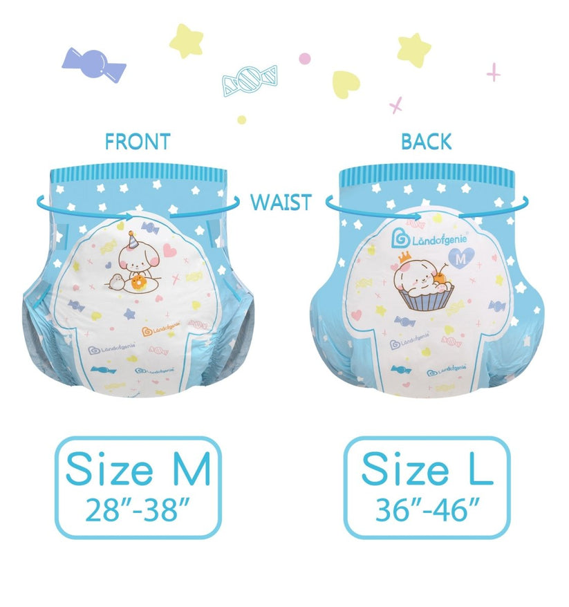 Landofgenie Adult ABDL Diapers Overnight Adult Diapers With 10 Pieces ...
